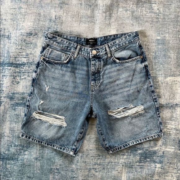 Forever 21 | Shorts | Nwt Mensforever 2 Ripped Distressed Slim Fit Mid ...